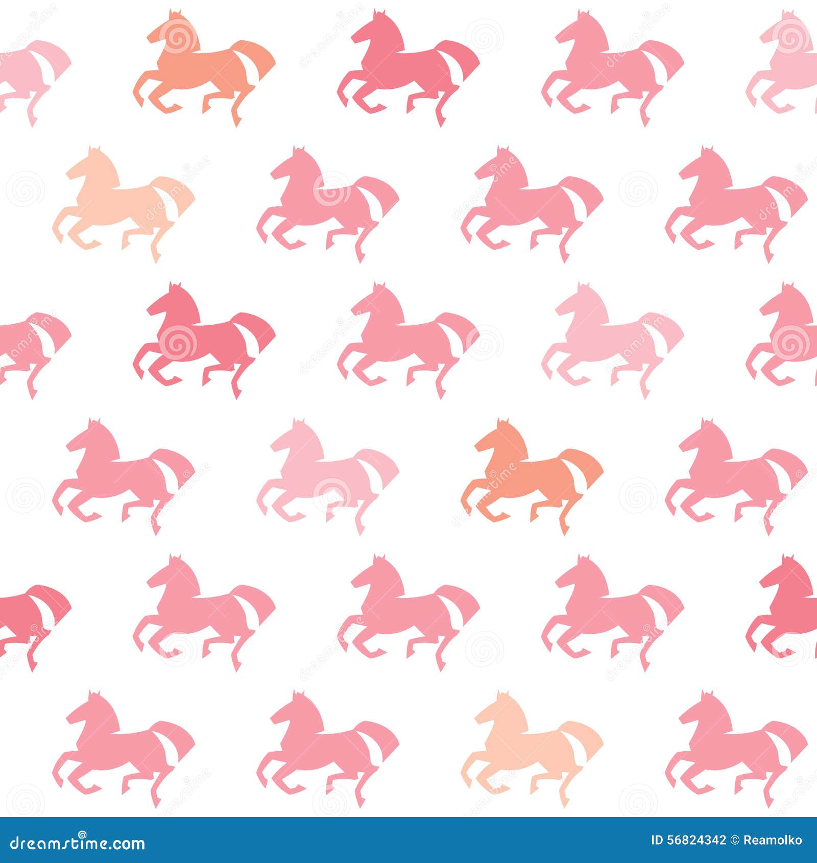 Racing Horses Seamless Pattern. Vector Background Stock Vector ...