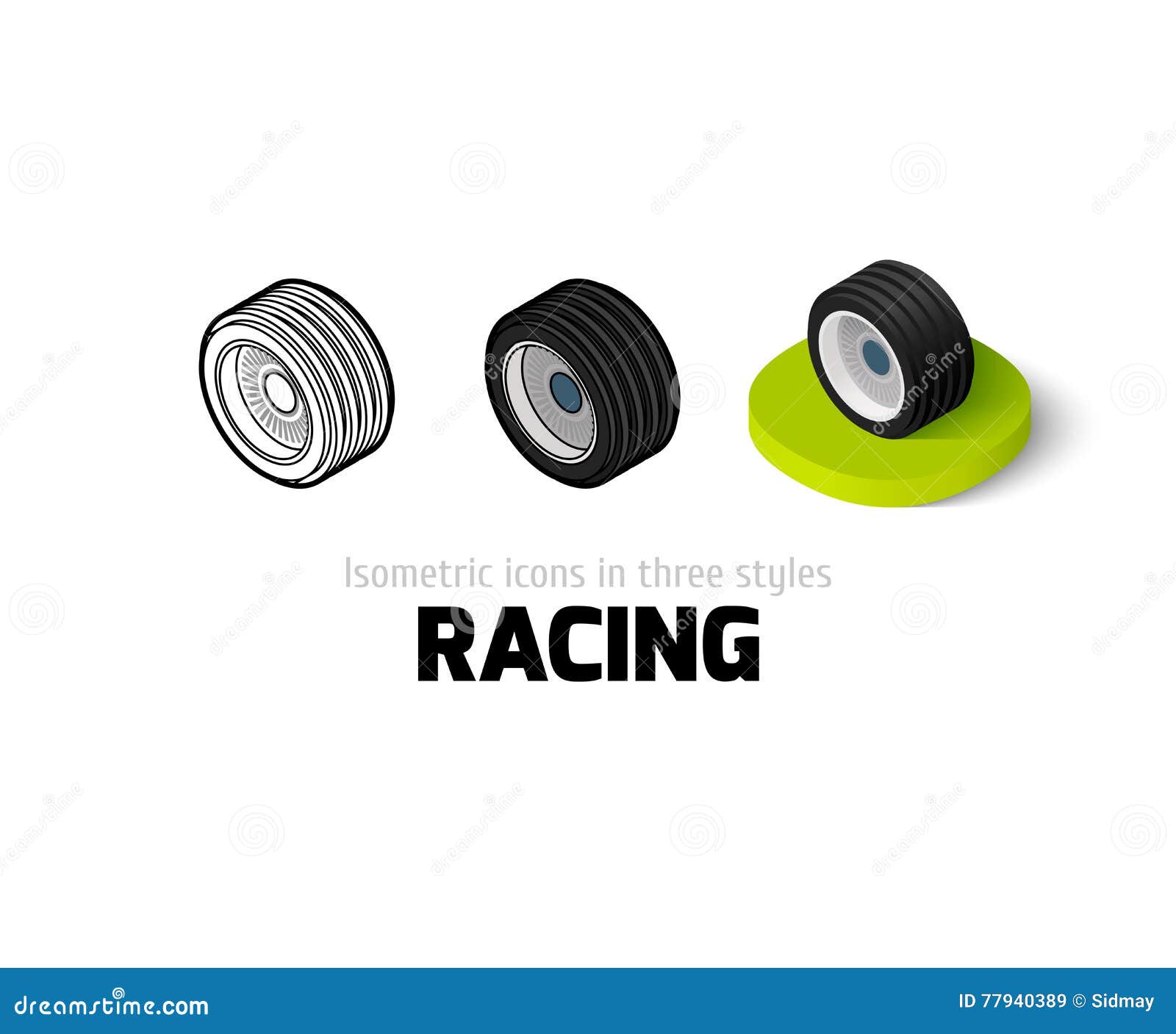 Racing Icon in Different Style Stock Vector - Illustration of icon ...