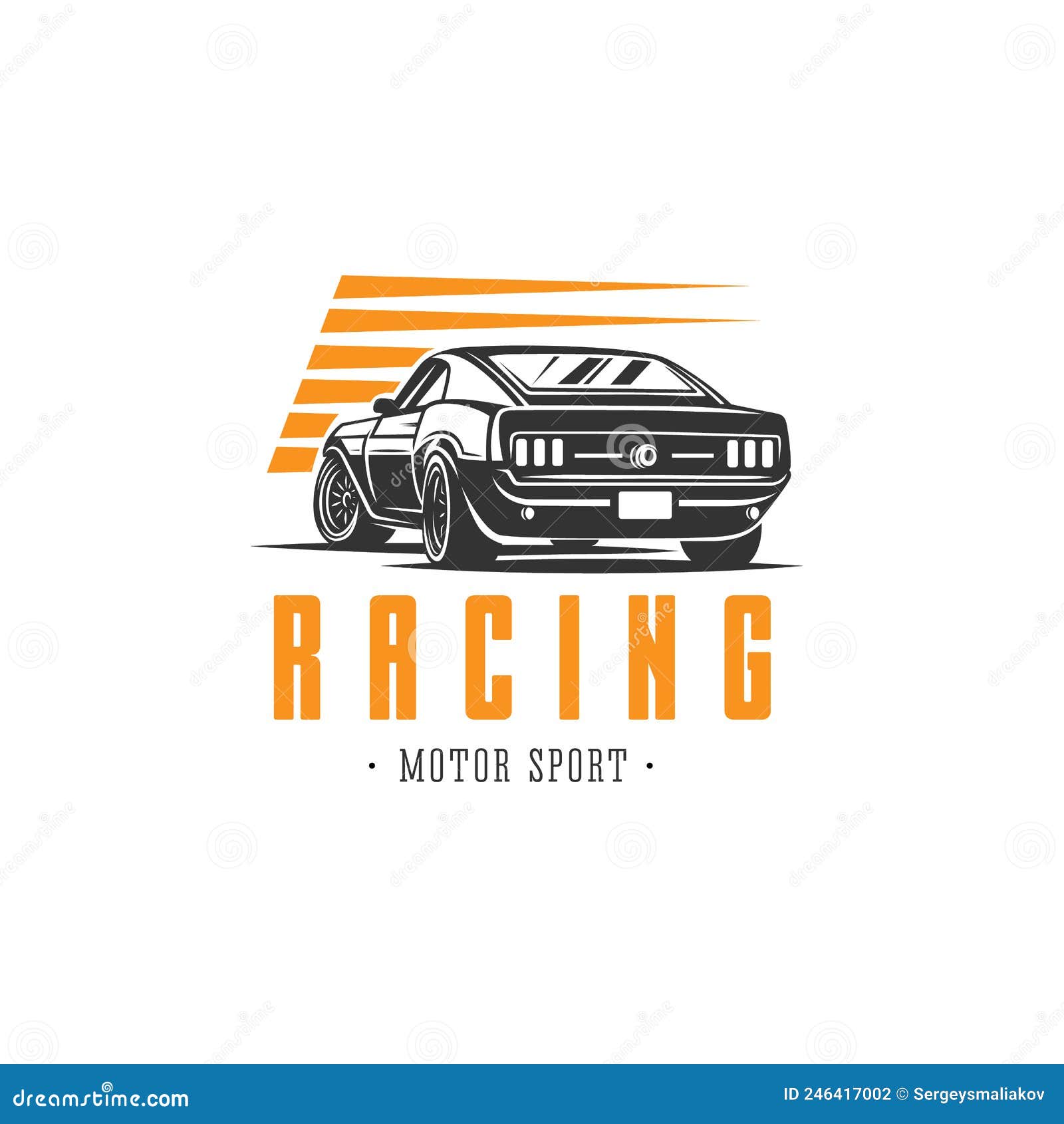 Racing Illustration. Car Emblem Stock Vector - Illustration of design ...