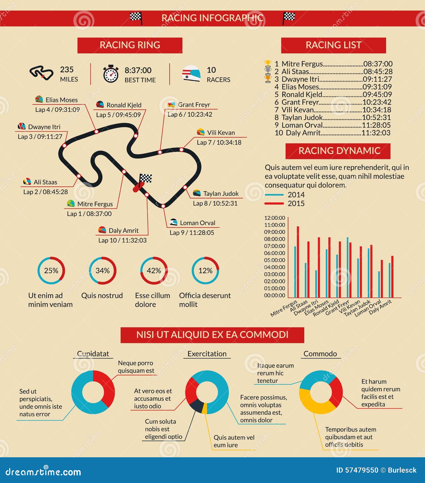 Racing infographics stock vector. Illustration of number - 57479550