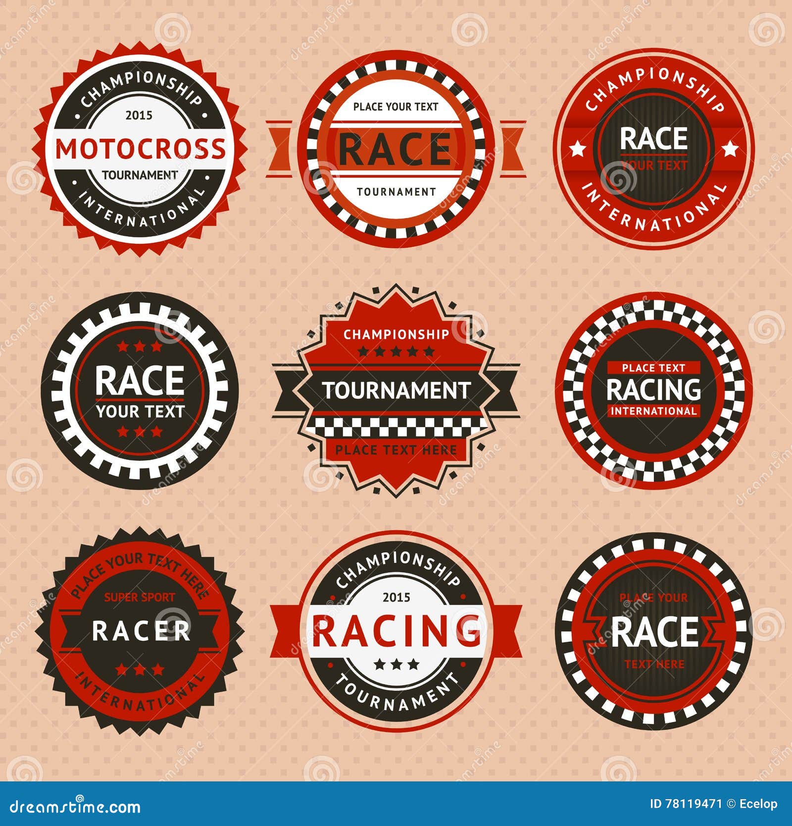 Racing Insignia - Vintage Style Stock Vector - Illustration of driver ...