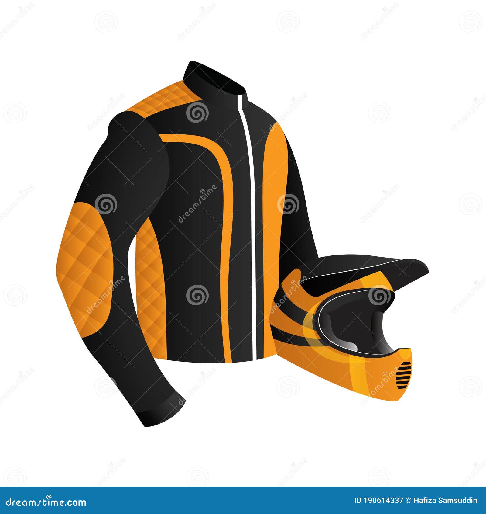 Racing Jacket and Helmet. Vector Illustration Decorative Design Stock ...