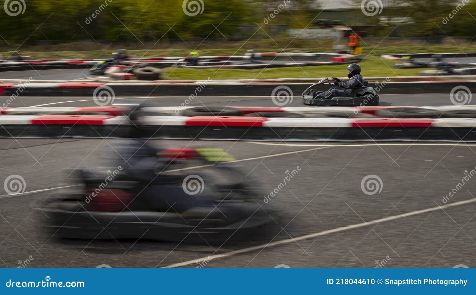 Racing Kart stock photo. Image of action, cornering - 218044610