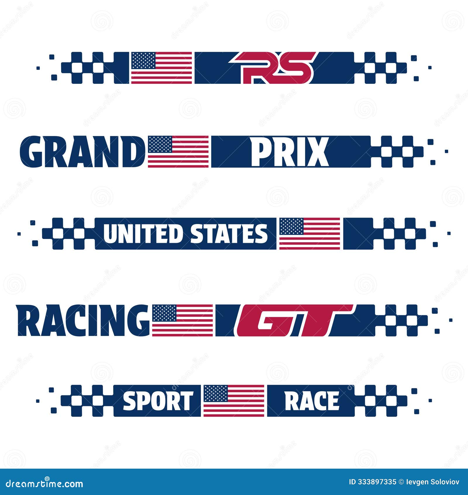 Racing labels USA stock vector. Illustration of logo - 333897335
