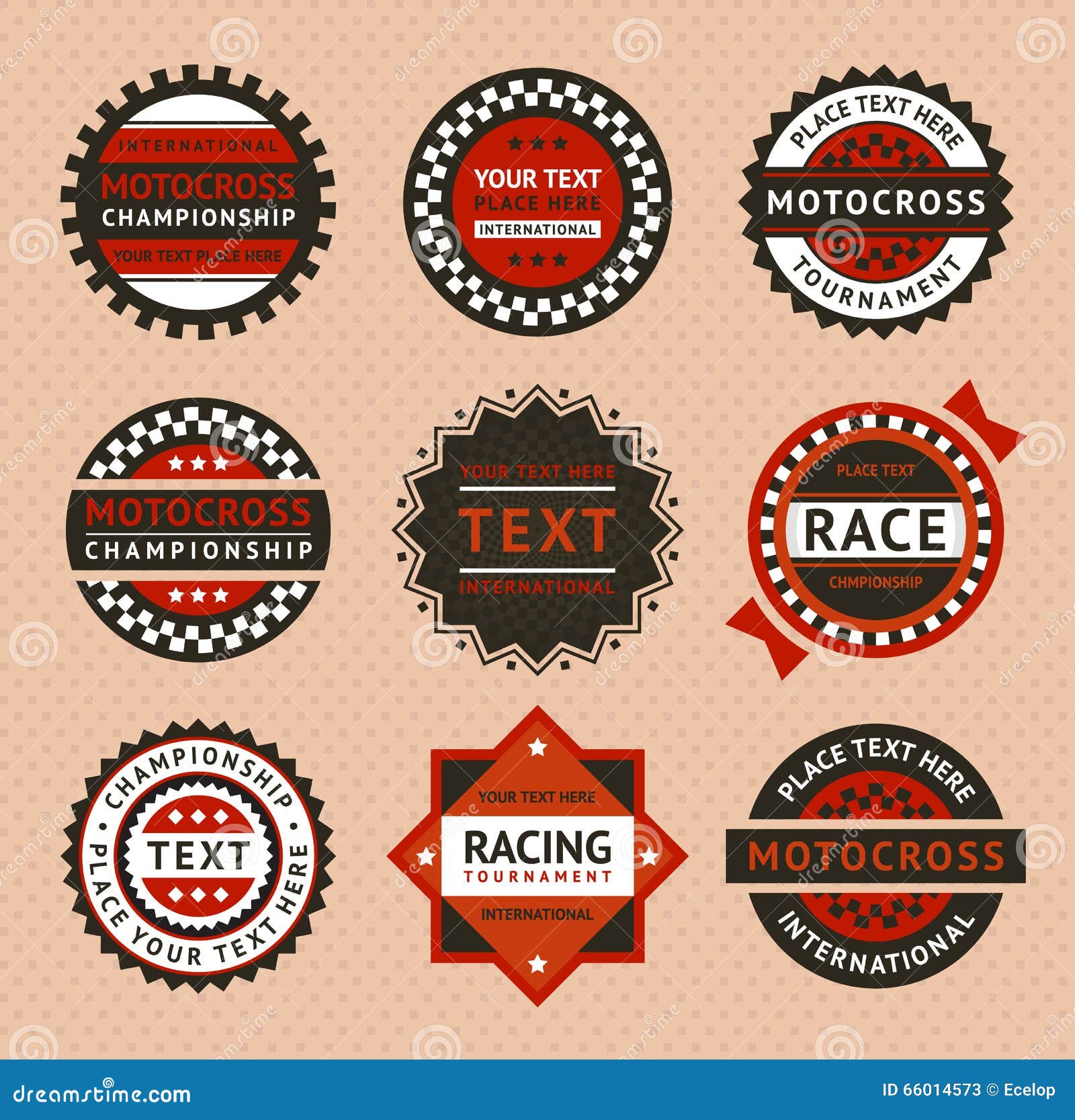 Racing Labels - Vintage Style Stock Vector - Illustration of town ...