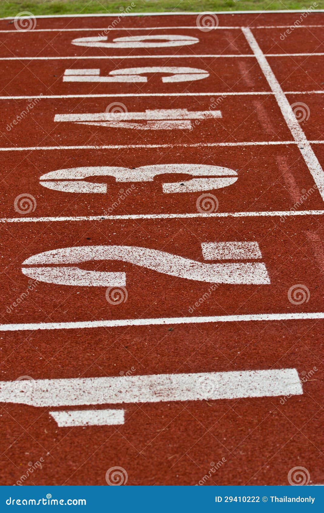 Racing lanes with numbers stock photo. Image of compete - 29410222