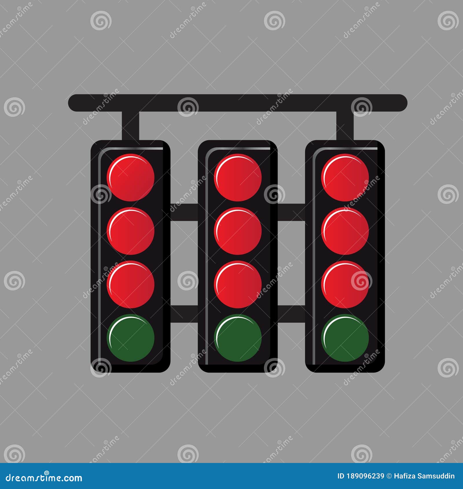 Racing Lights. Vector Illustration Decorative Design Stock Vector ...