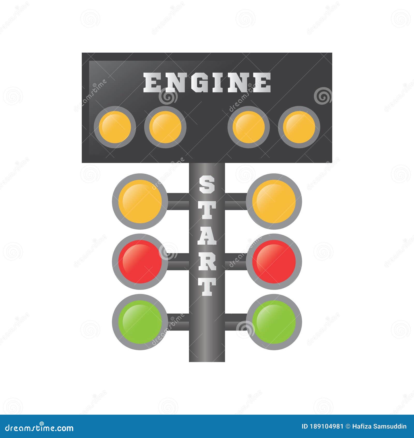 Racing Lights. Vector Illustration Decorative Design Stock Vector ...