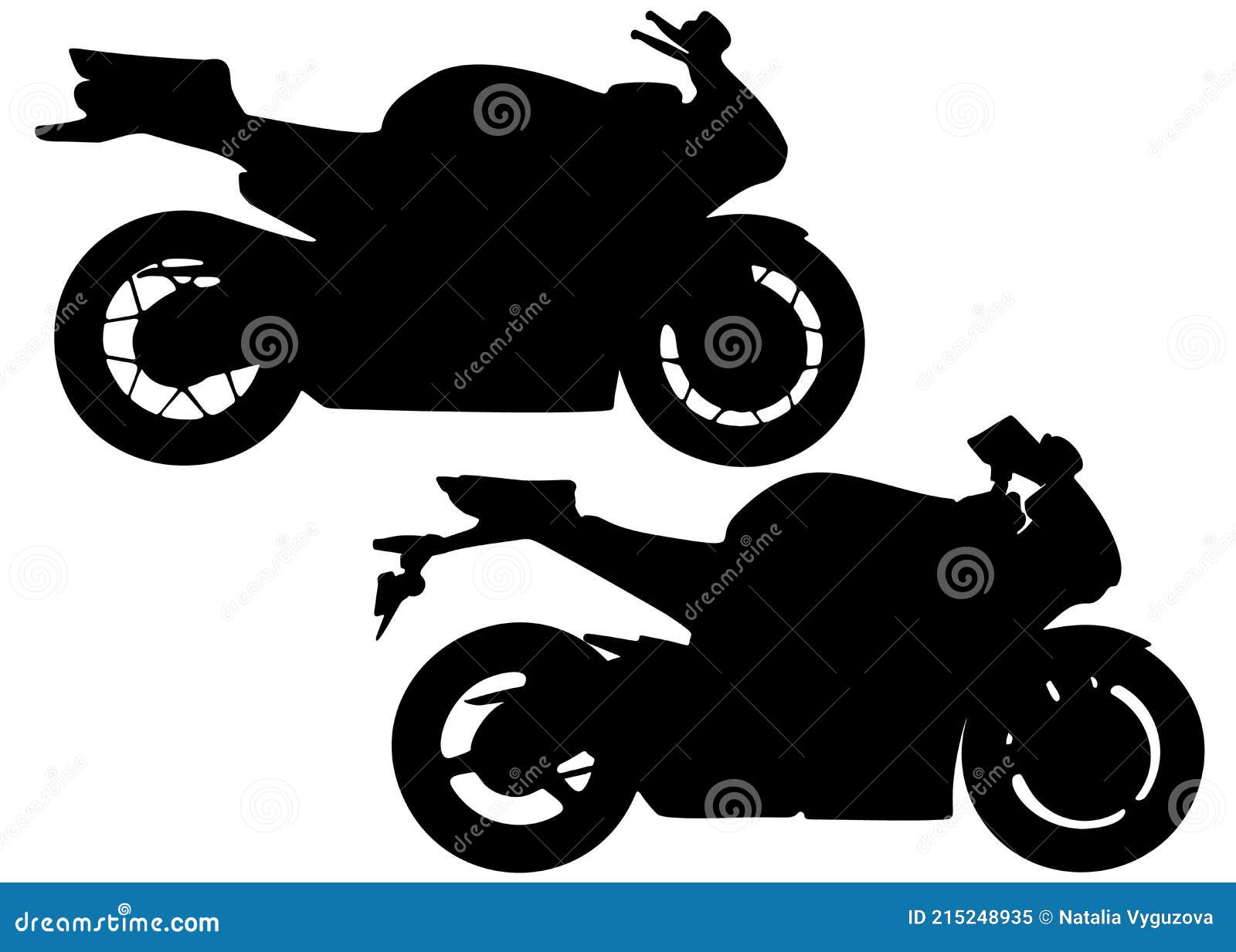 Racing motorcycles set. stock vector. Illustration of motorcycles ...