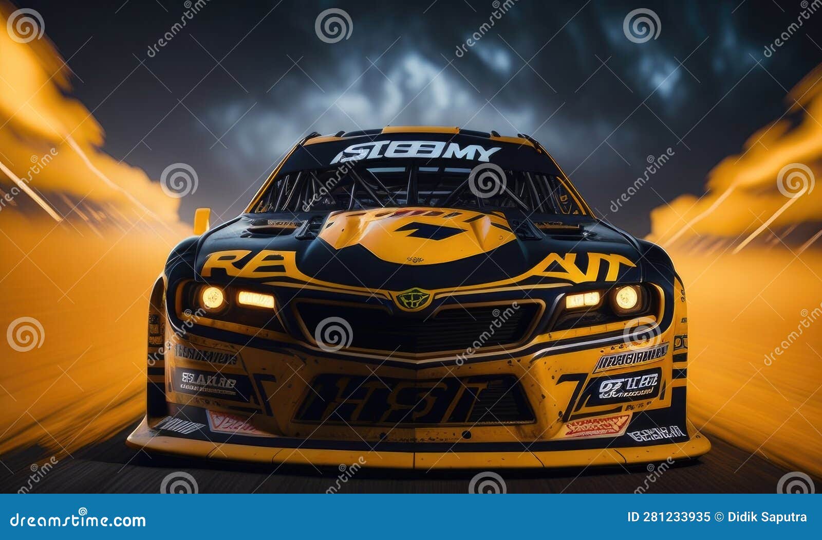 Racing NASCAR car stock illustration. Illustration of racing - 281233935