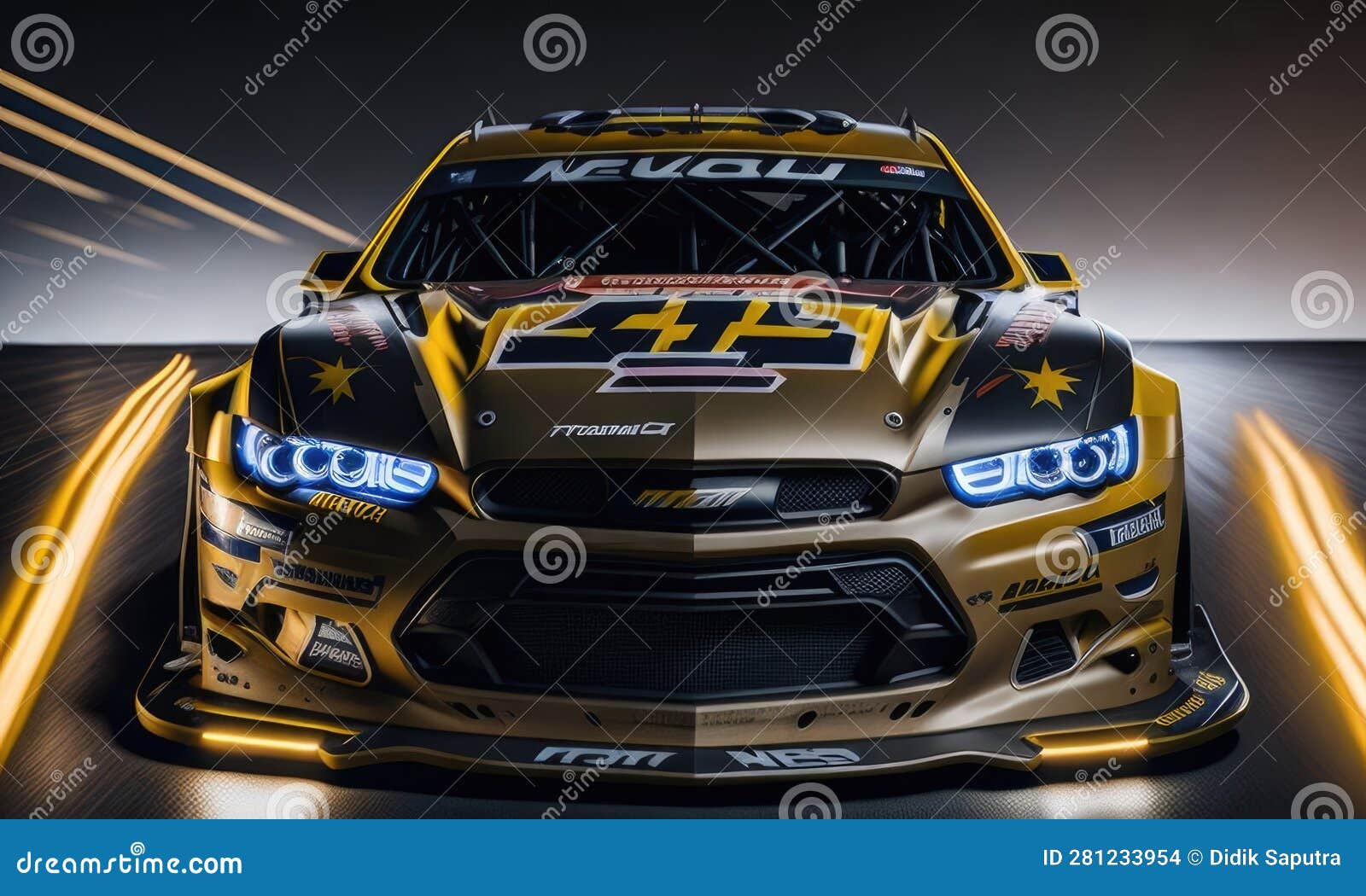 Racing NASCAR car stock illustration. Illustration of transport - 281233954