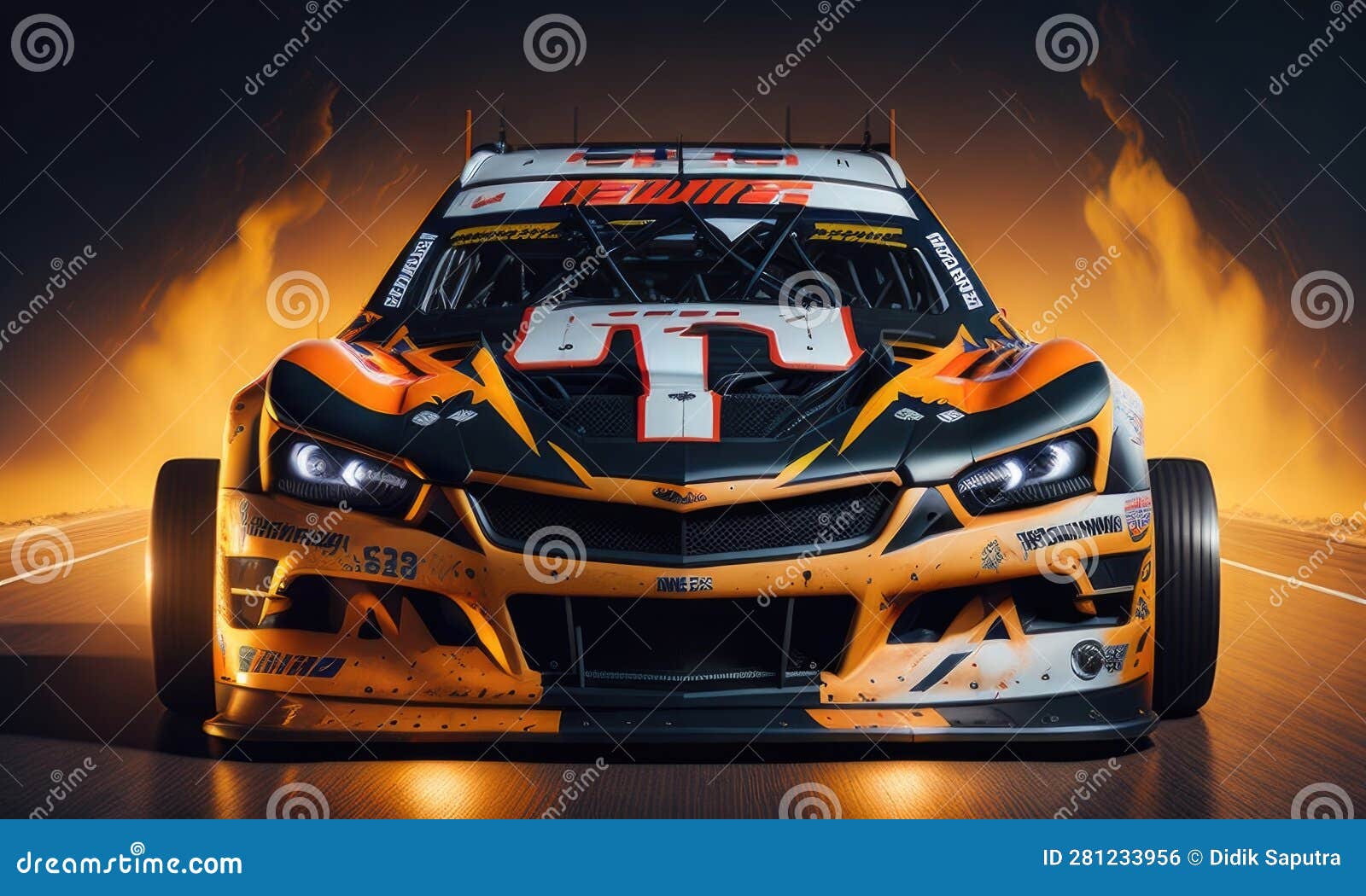 Racing NASCAR car stock illustration. Illustration of motorsport ...