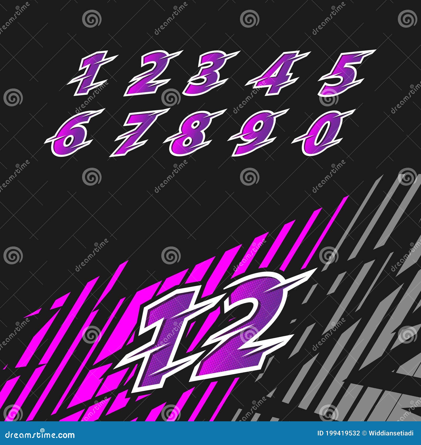 Racing Number Fonts 7