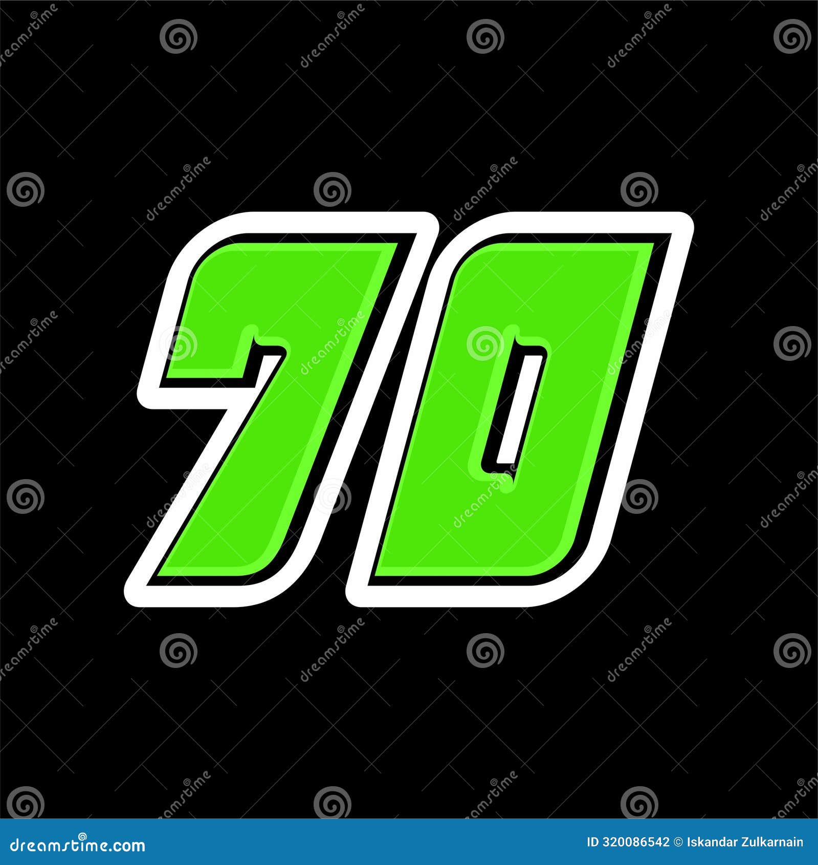 Racing Number 70 Template Graphics Vector Illustration | CartoonDealer ...