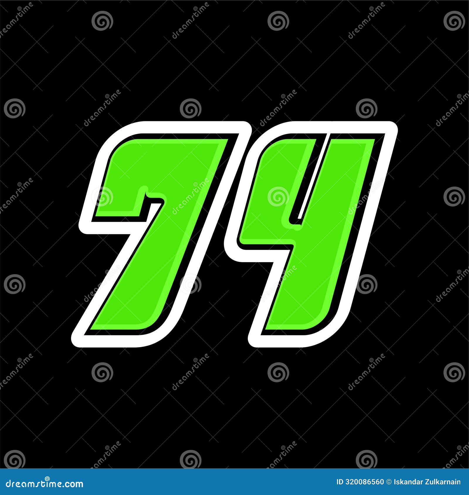 Racing Number 74 Template Graphics Stock Vector - Illustration of ...