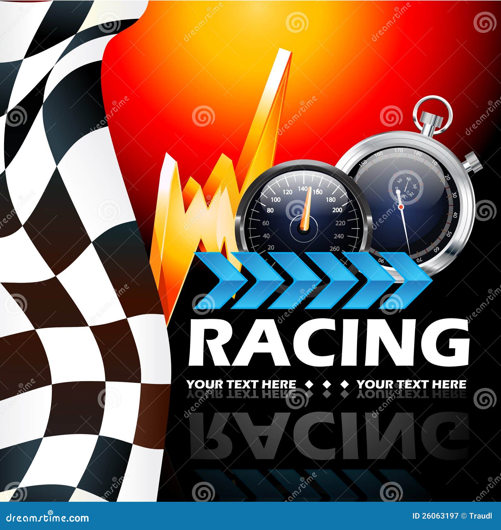 Racing poster stock vector. Illustration of start, champion - 26063197