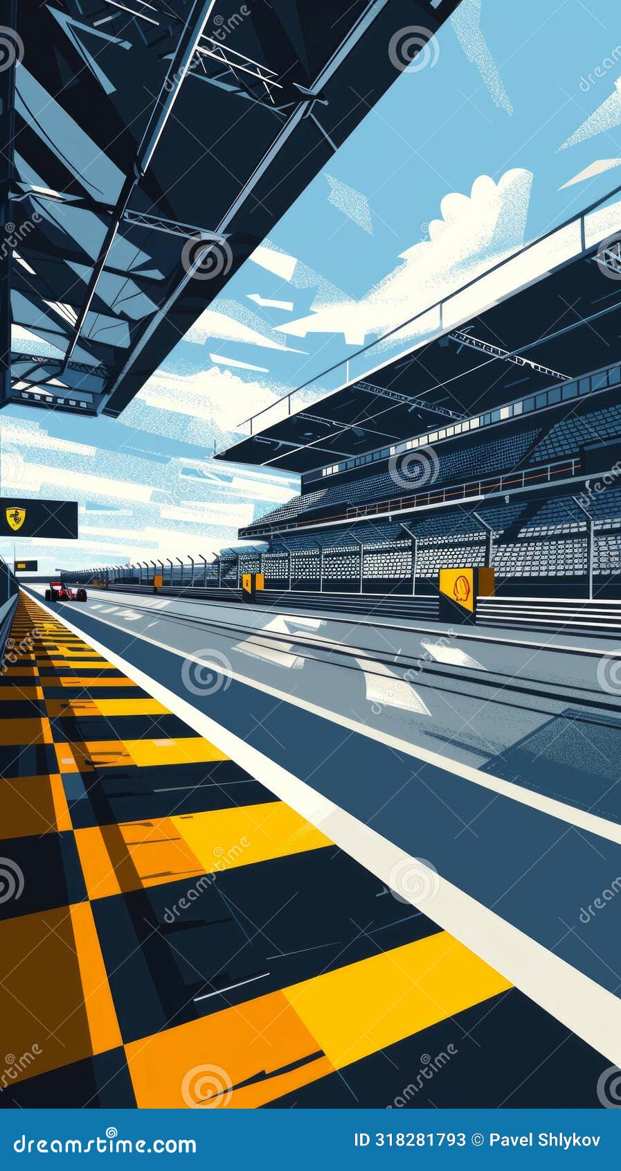 Racing Ring with an Open Wheel Formula Car Stock Image - Image of turbo ...