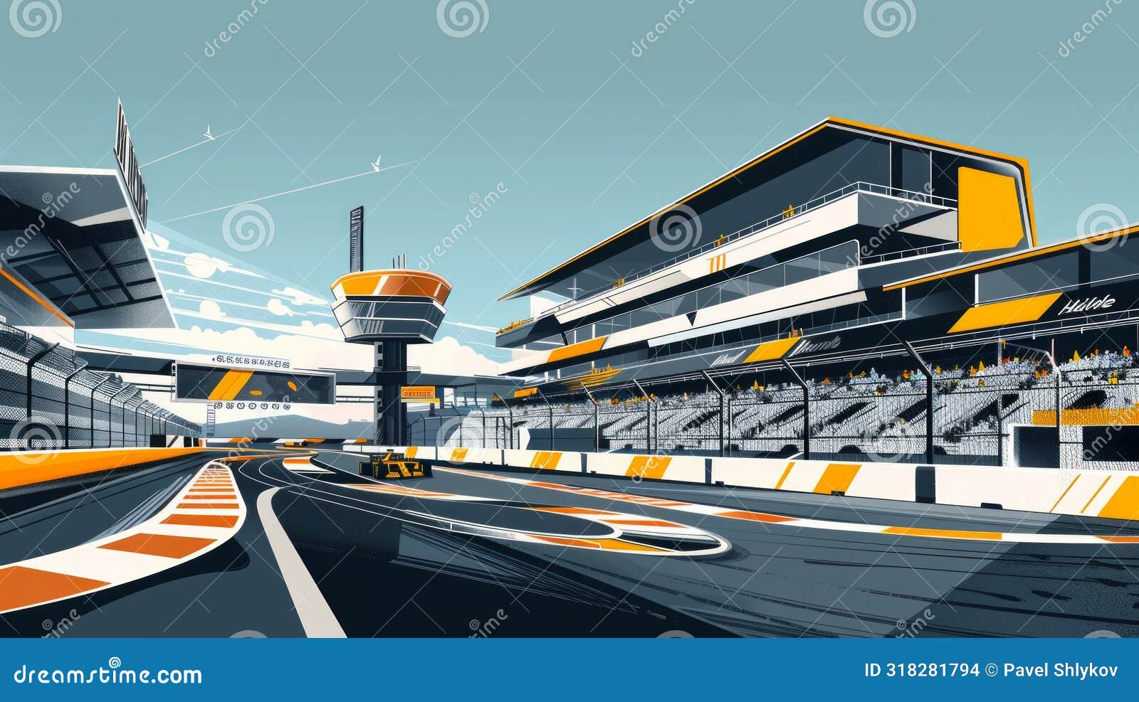 Racing Ring with an Open Wheel Formula Car Stock Photo - Image of ...