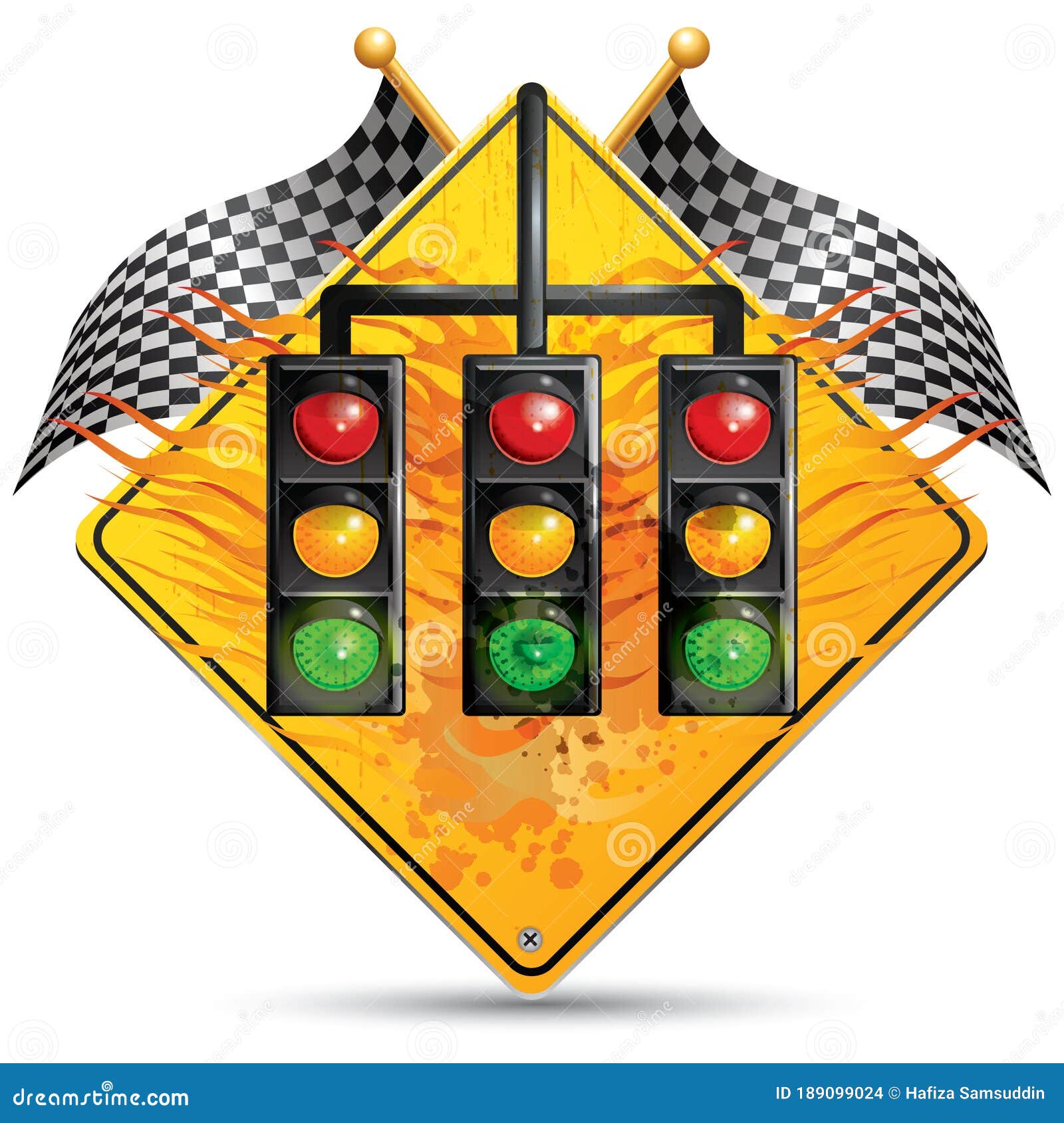 Racing Signal. Vector Illustration Decorative Design Stock Vector ...