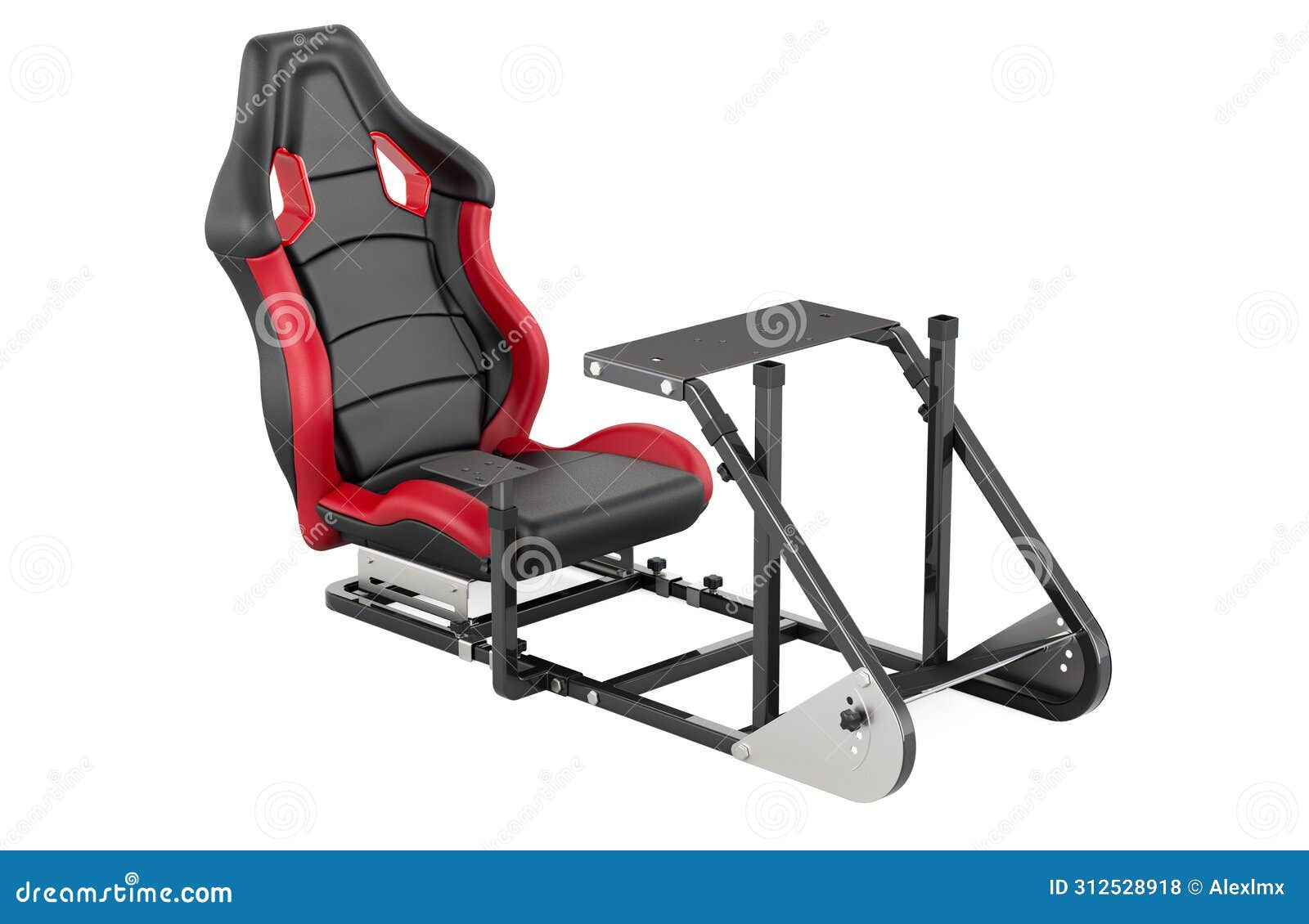 Racing Simulator Cockpit, 3D Rendering Stock Illustration ...