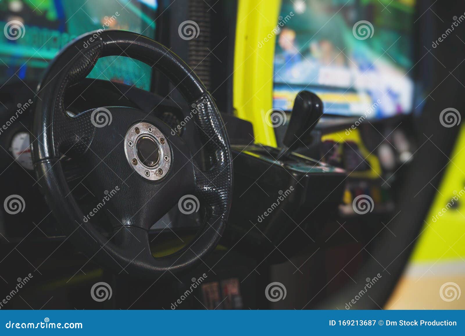 Racing simulator game stock image. Image of steering - 169213687