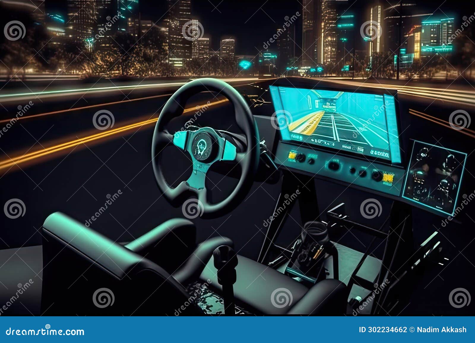 A Racing Simulator Video Game Interface Stock Illustration ...