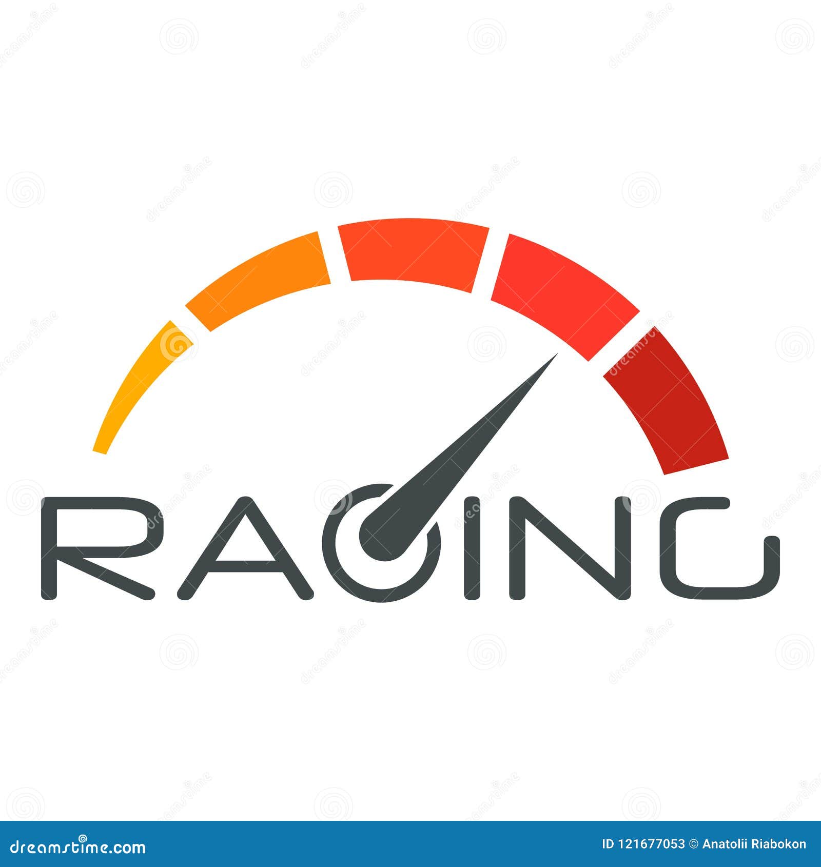 Racing Speedometer Logo, Flat Style Stock Vector - Illustration of ...