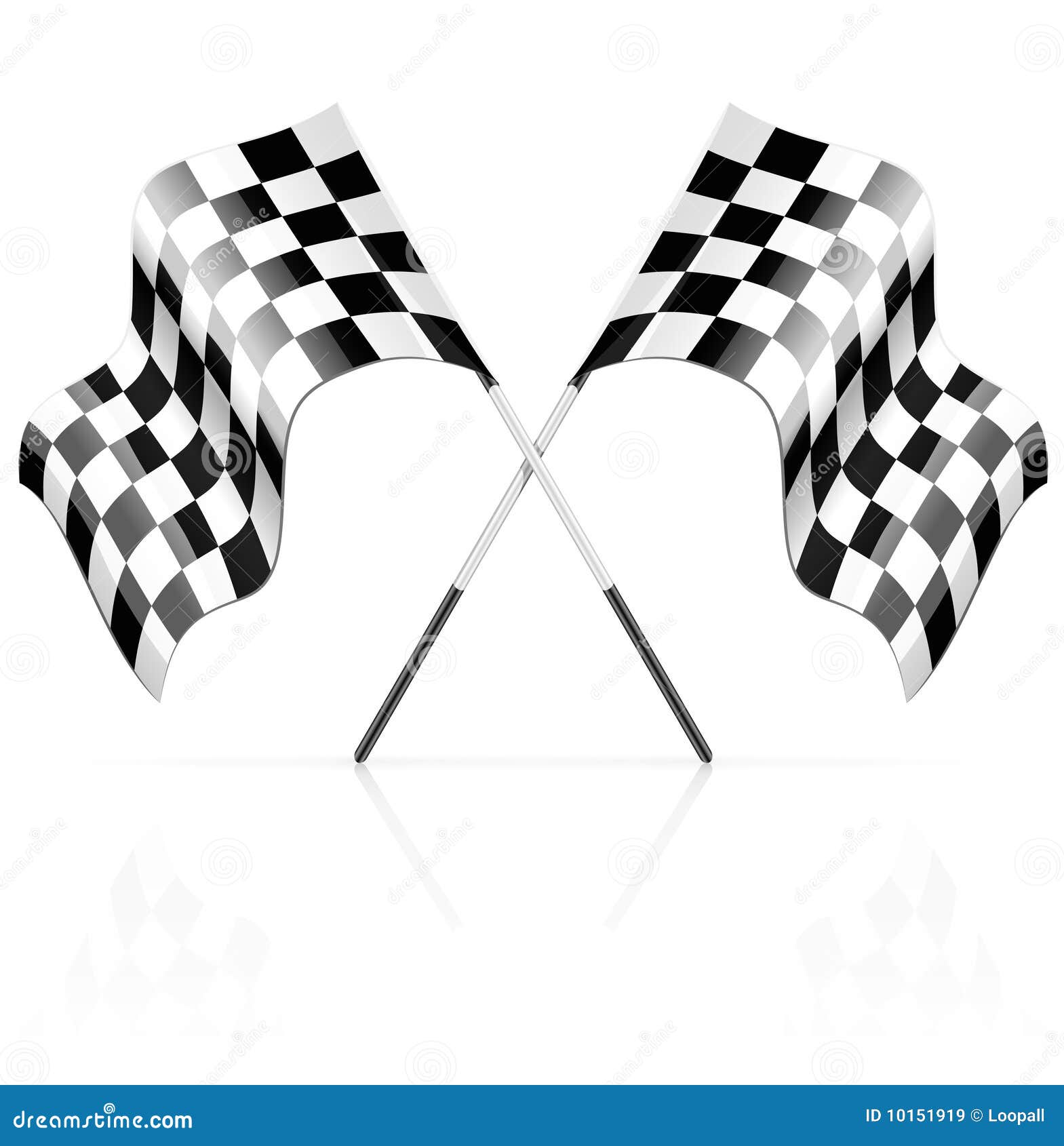 Racing Sport Competition Start and Finish Symbol Stock Illustration ...