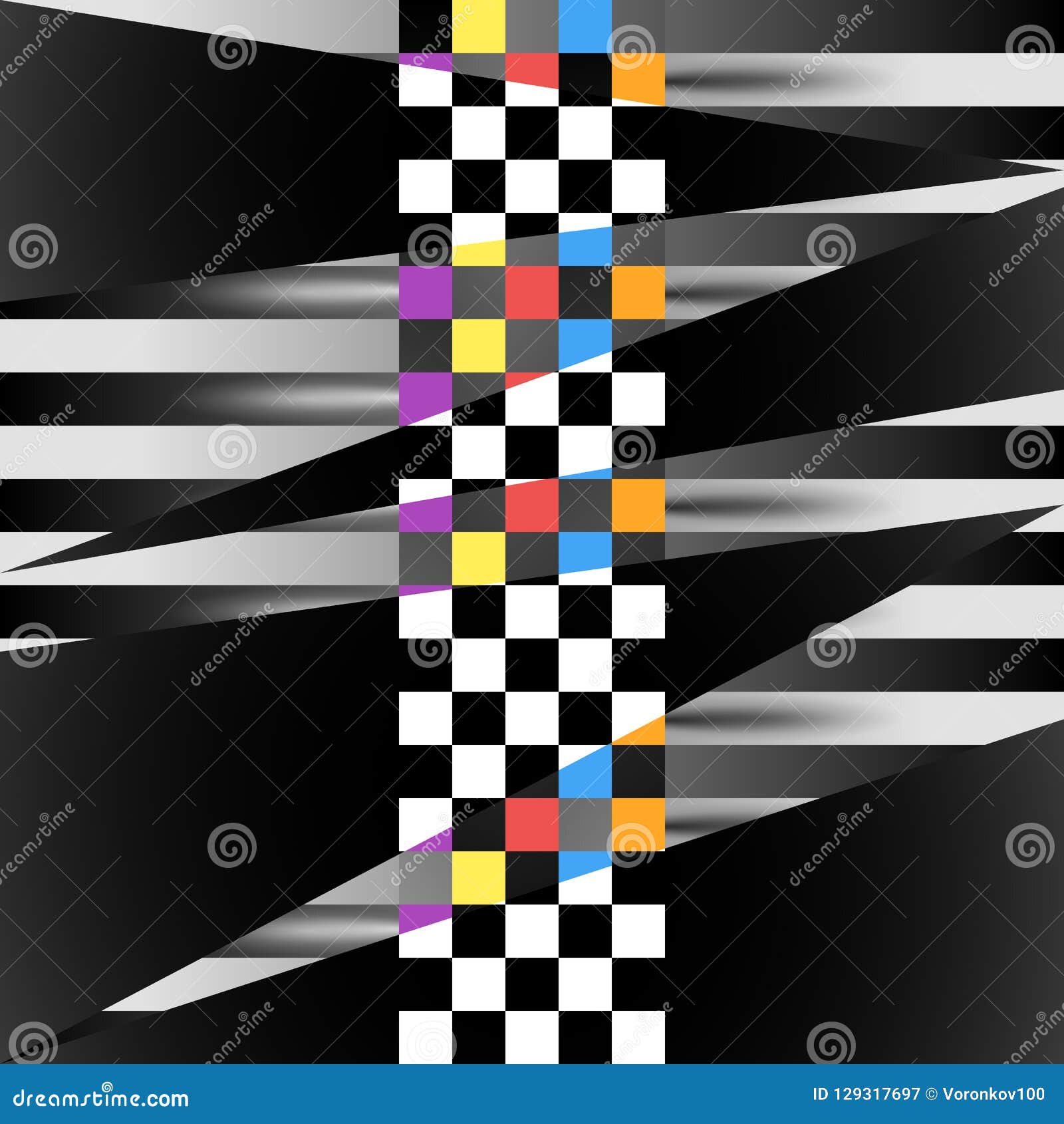 Racing Square Background. Vector Abstraction in Racing, Chess Style ...