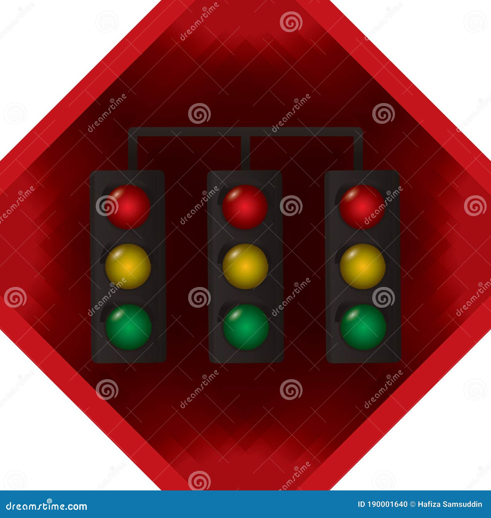 Racing Start Lights. Vector Illustration Decorative Design Stock Vector ...