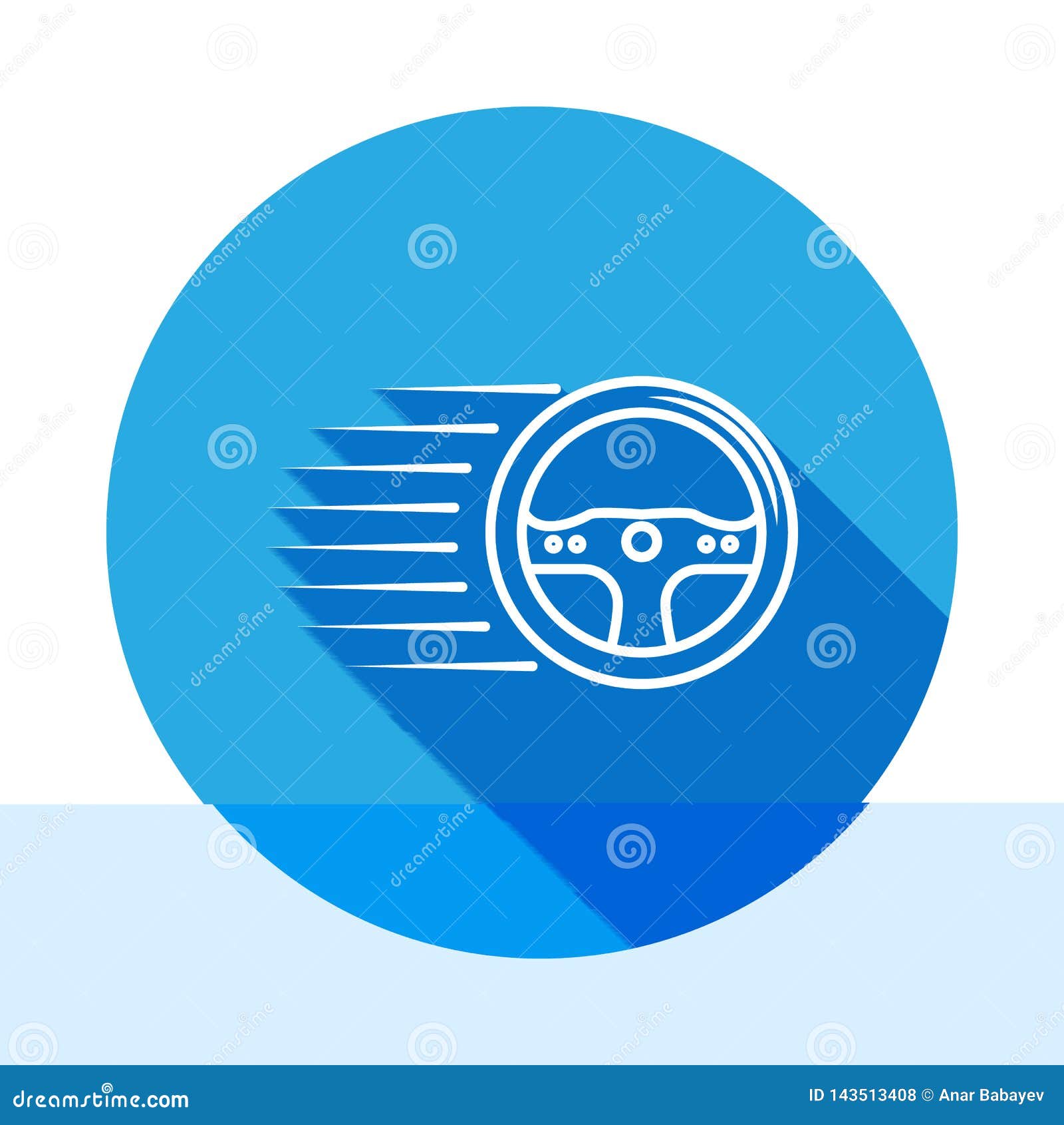 Racing Steering Wheel Icon with Long Shadow. Element of Racing for ...