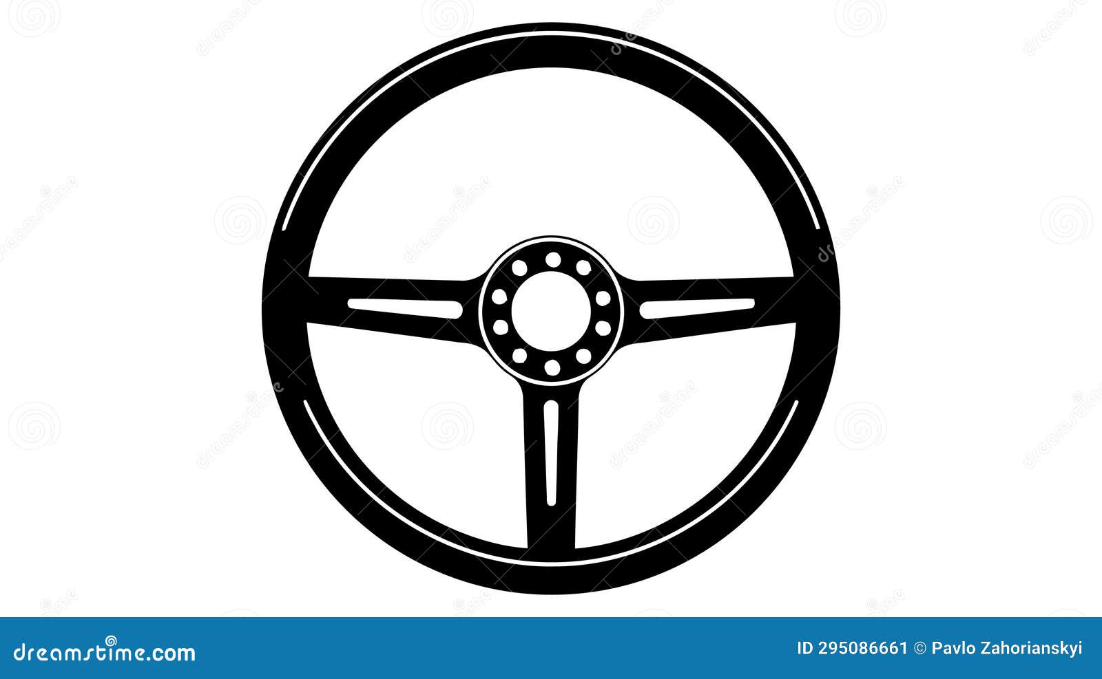 Racing Steering Wheel Icon on White Background Stock Vector ...