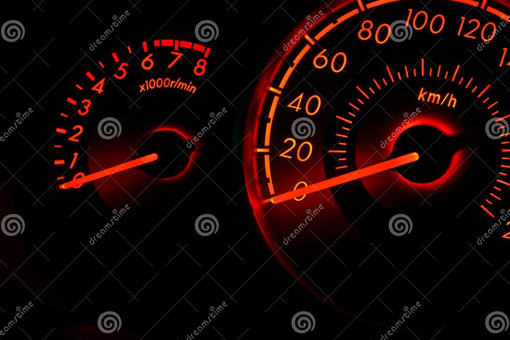 Racing Style Car Speed Meter 2 Stock Image - Image of dashboard, auto ...