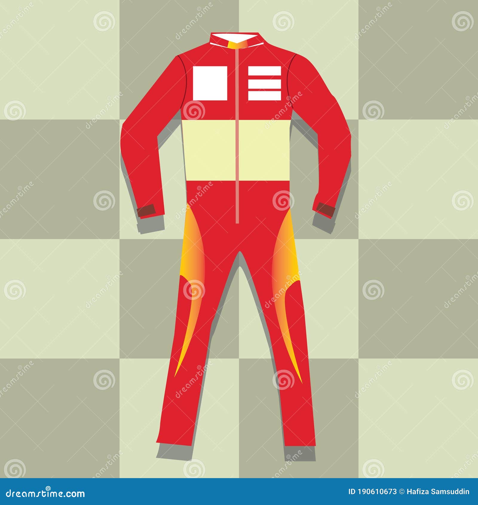 Racing Suit. Vector Illustration Decorative Design Stock Vector ...