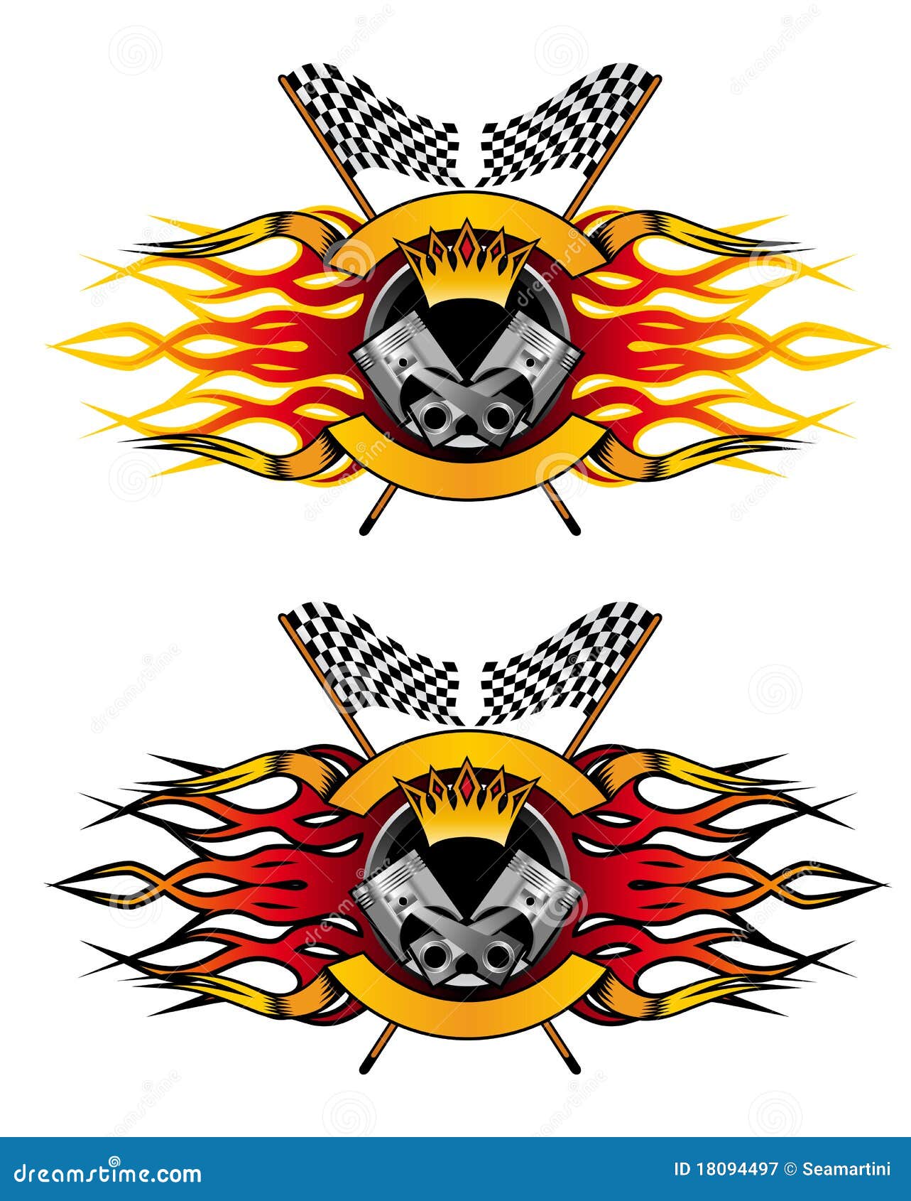 Racing symbols and icons stock vector. Illustration of shape - 18094497