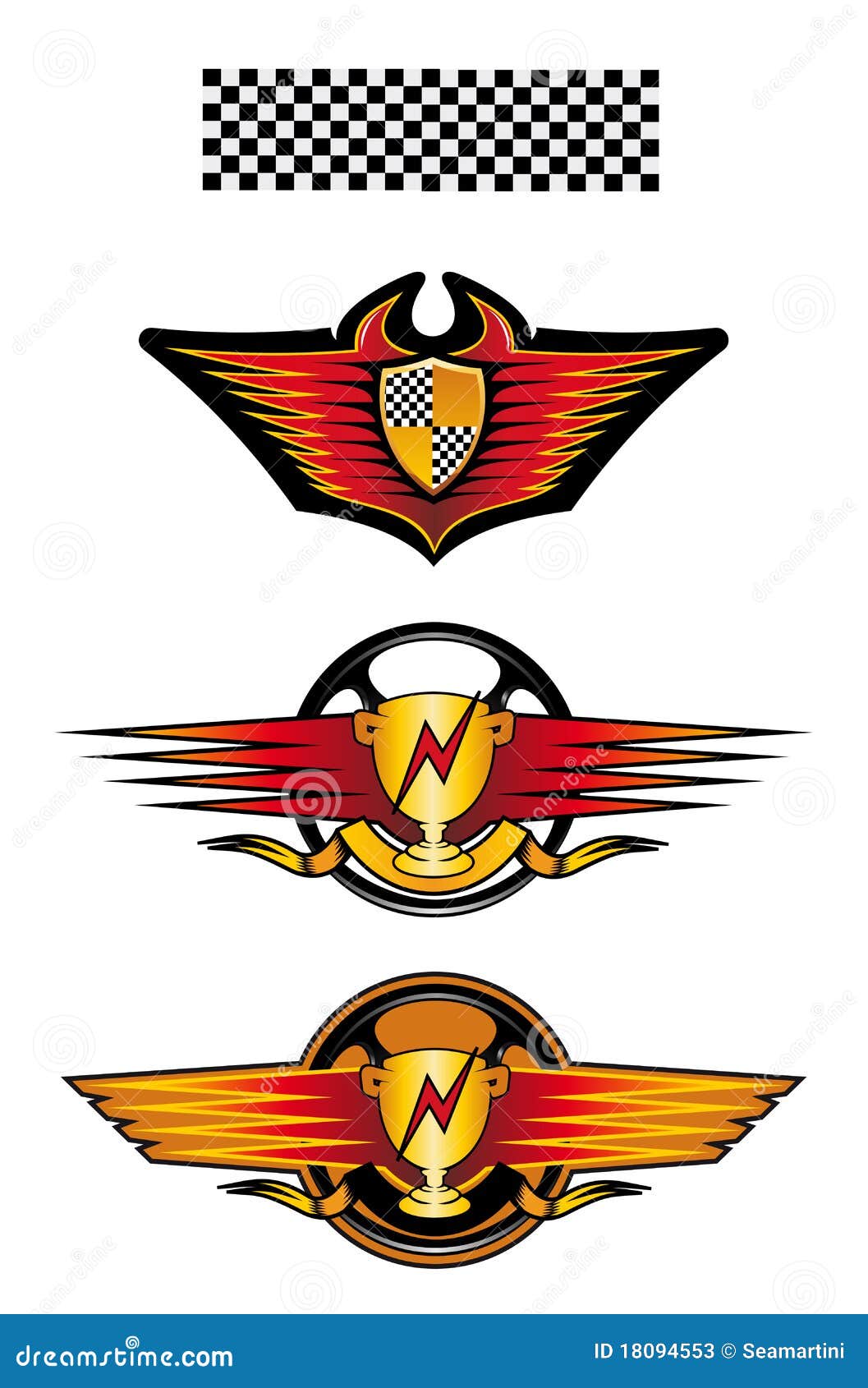 Racing symbols and icons stock vector. Illustration of racing - 18094553