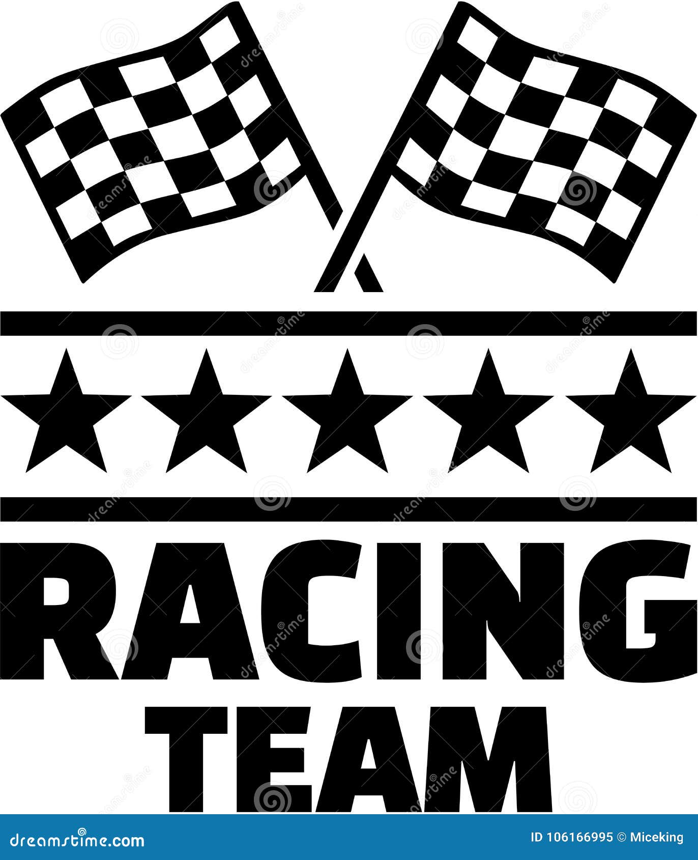 Racing Team with Goal Flags Stock Vector - Illustration of competition ...