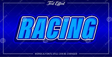 Racing Editable Text Effect Style Stock Vector - Illustration of ...