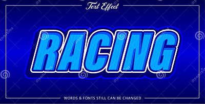 Racing Editable Text Effect Style Stock Vector - Illustration of ...