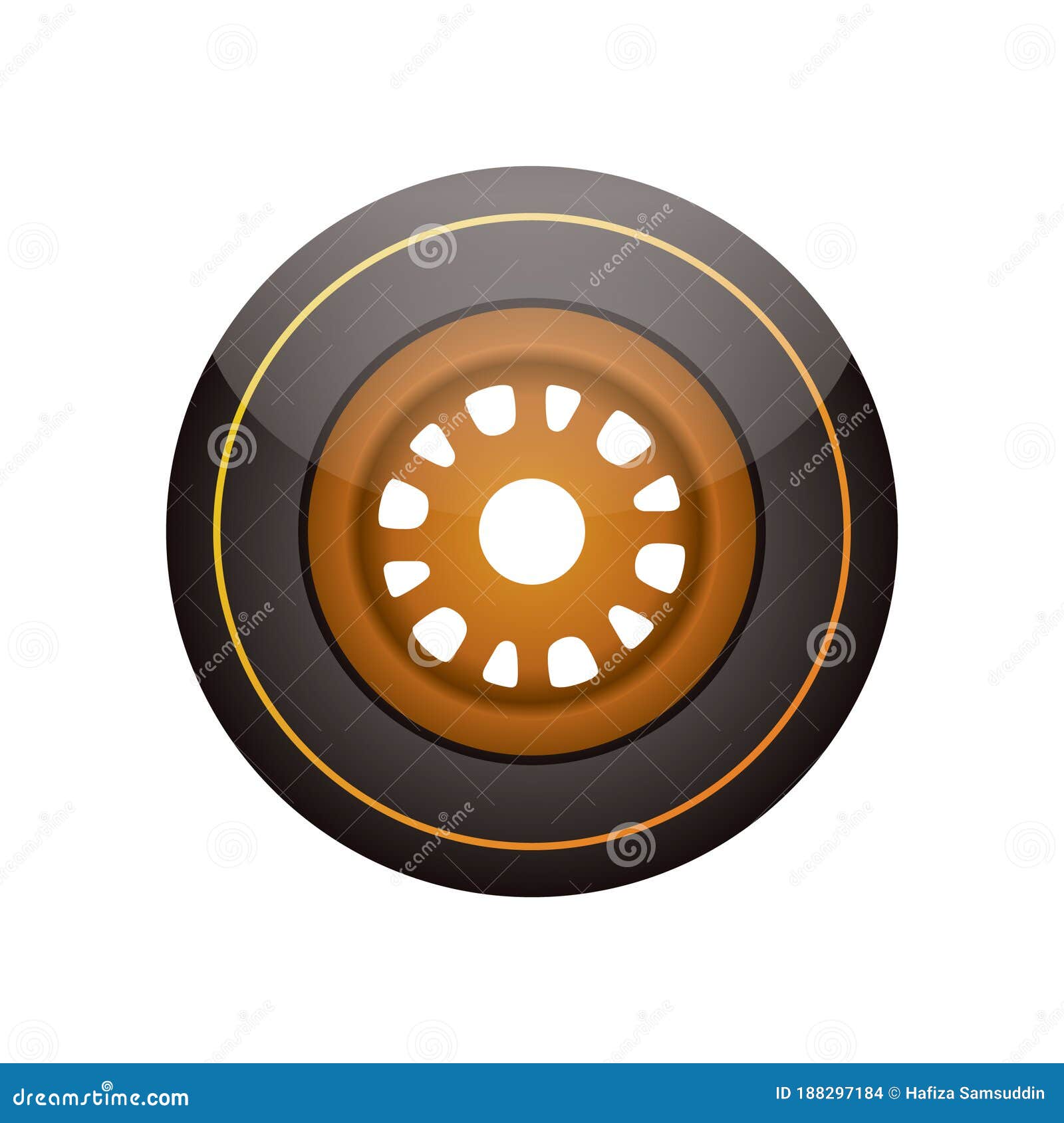 Racing Wheel. Vector Illustration Decorative Design Stock Vector ...