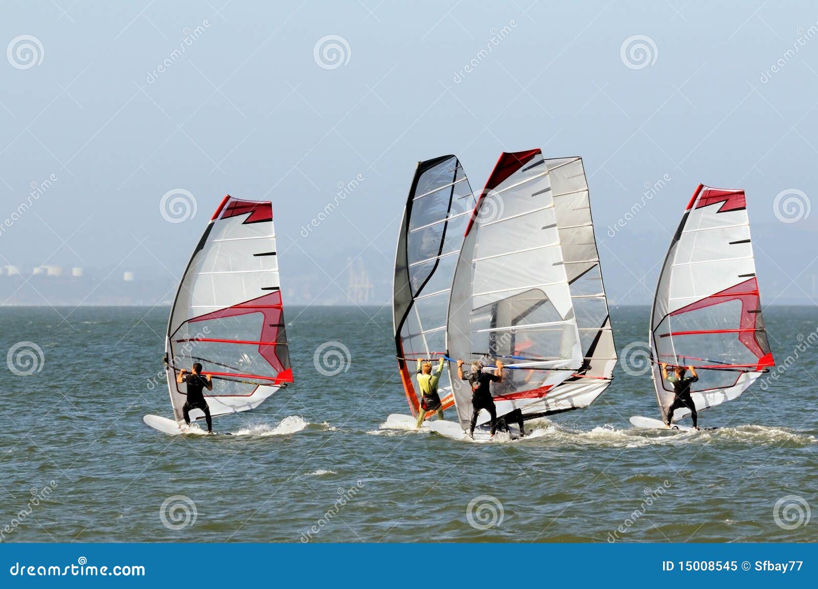 Racing Windsurfers stock image. Image of outdoor, lifestyle - 15008545