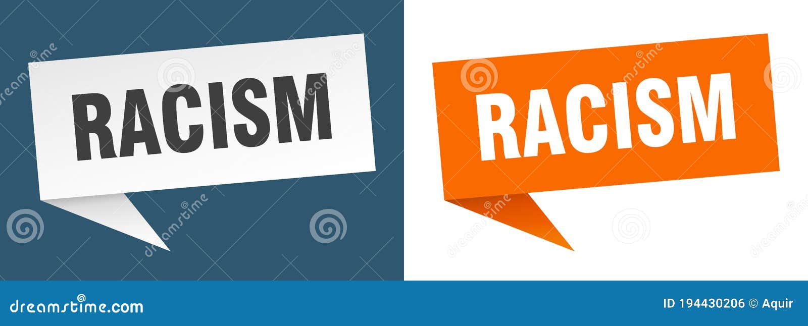 Racism Banner Sign. Racism Speech Bubble Label Stock Vector ...
