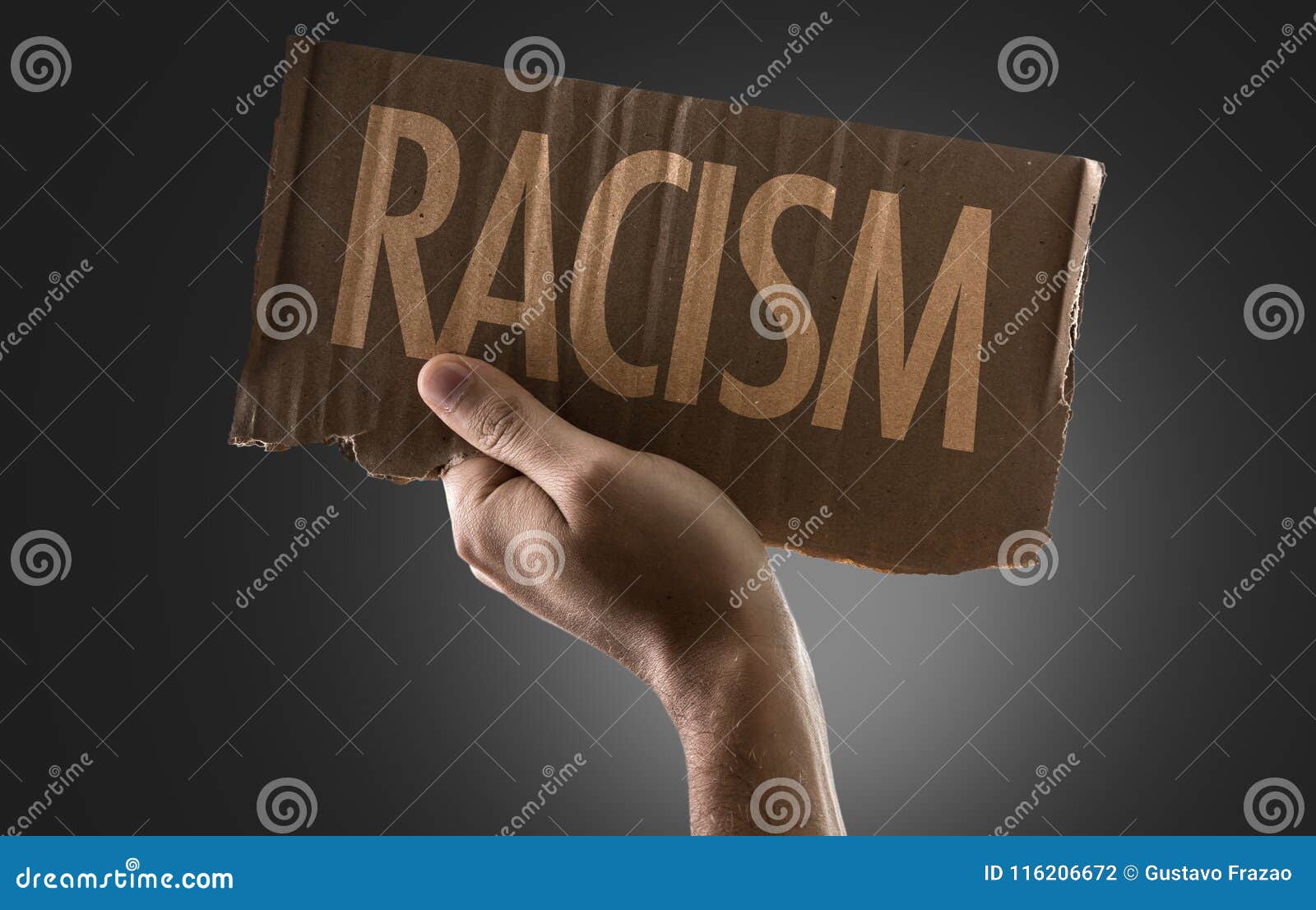 Racism on a Conceptual Image Stock Photo - Image of equal, hand: 116206672