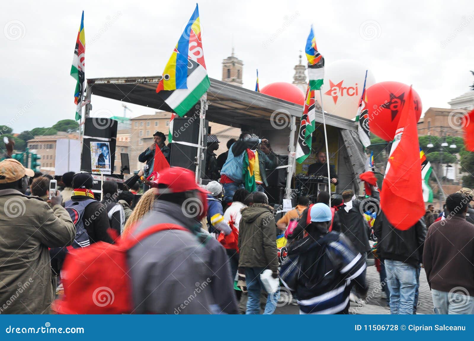 Racism Demonstration in Rome, Italy Editorial Stock Photo - Image of ...