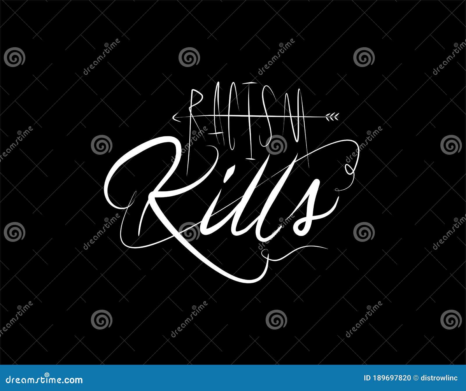 Racism Kills Lettering Text on Vector Illustration Stock Vector ...