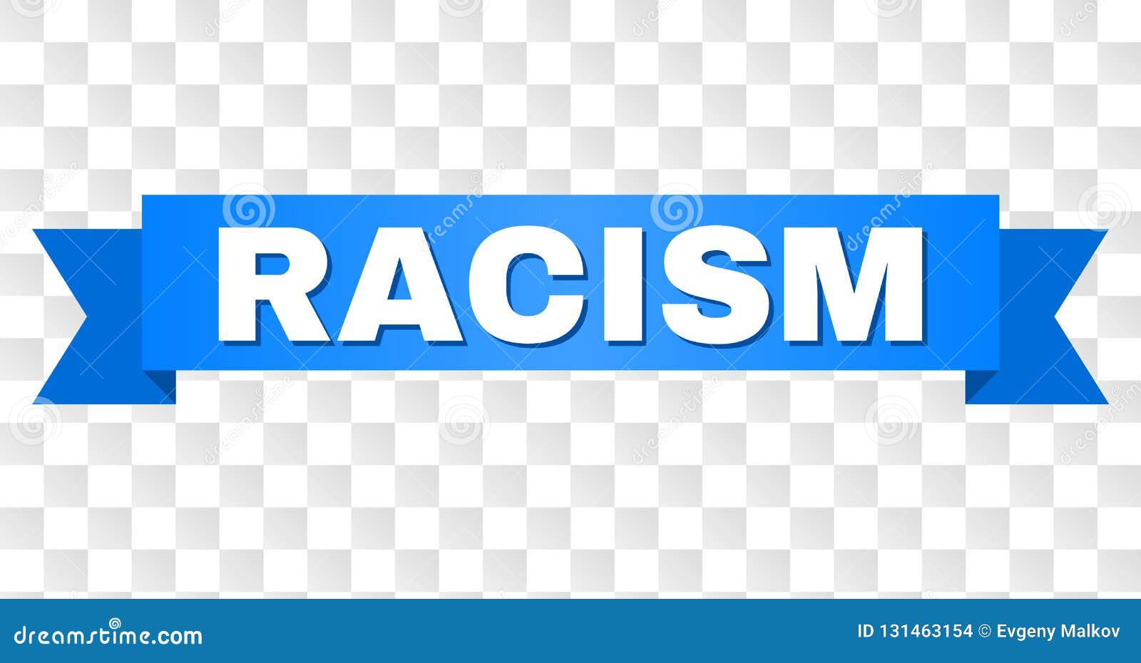 Blue Stripe with RACISM Caption Stock Vector - Illustration of ...