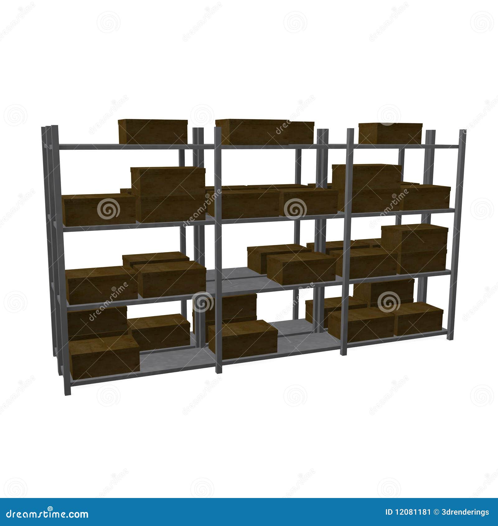 Rack stock illustration. Illustration of metal, render - 12081181