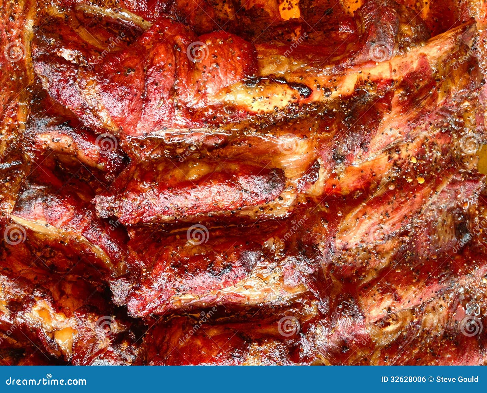 Rack of BBQ ribs stock photo. Image of finger, meals - 32628006