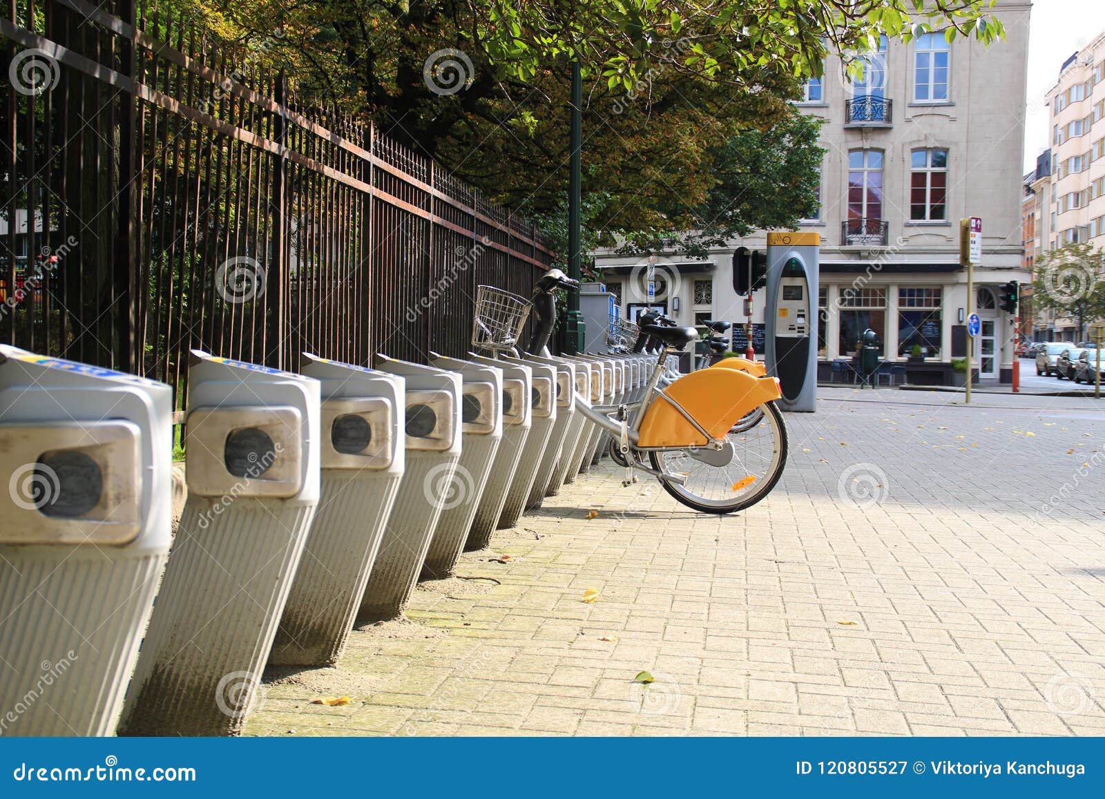 Rack of bike rent. stock image. Image of scene, black - 120805527