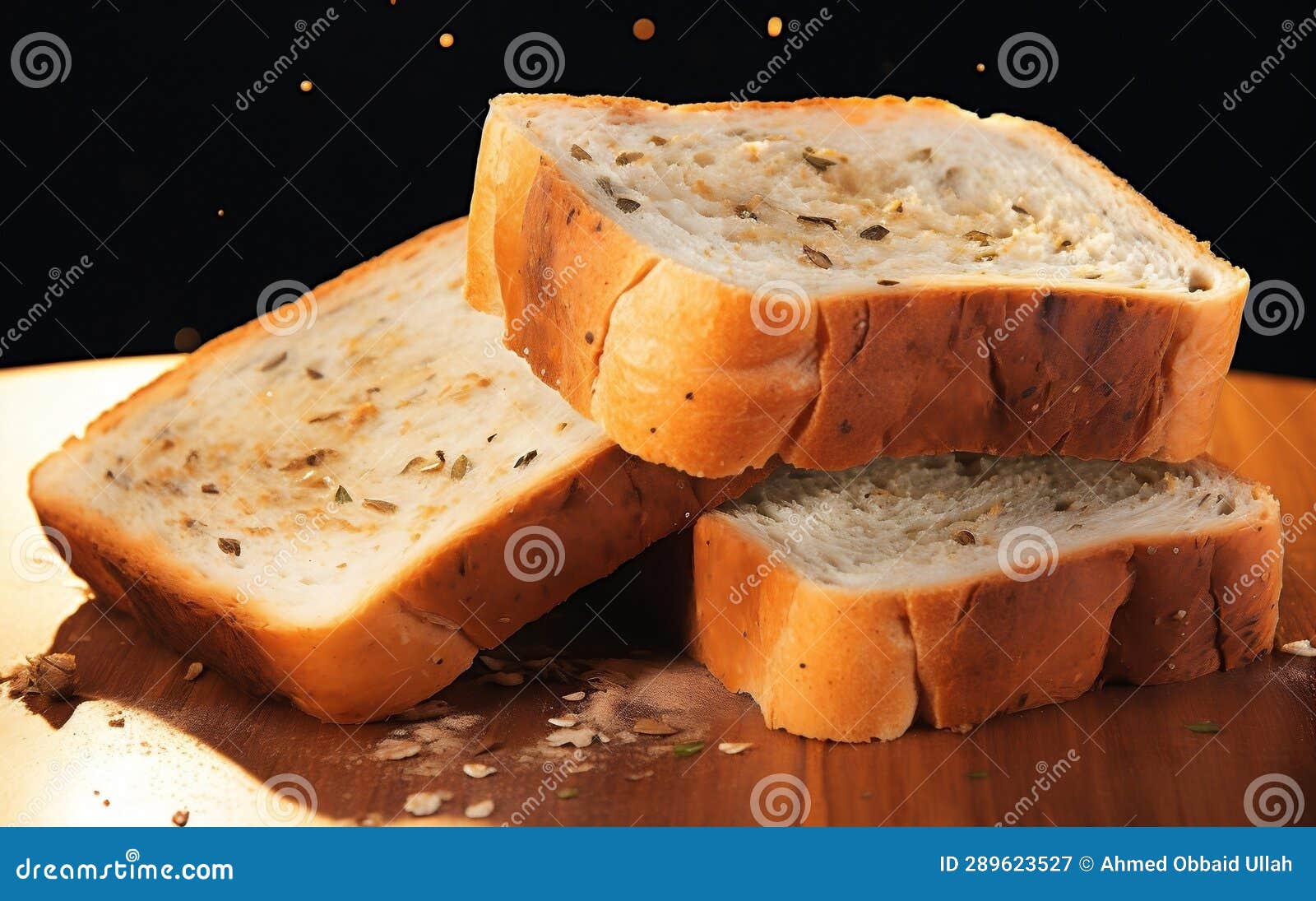 Rack of Bread Slices - Minimalist Culinary Display. Generative by Ai ...